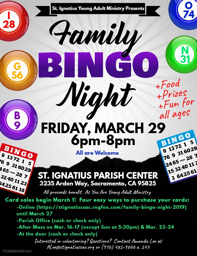 Family Bingo Night St Ignatius Parish School Family Bingo Night St Ignatius Parish School